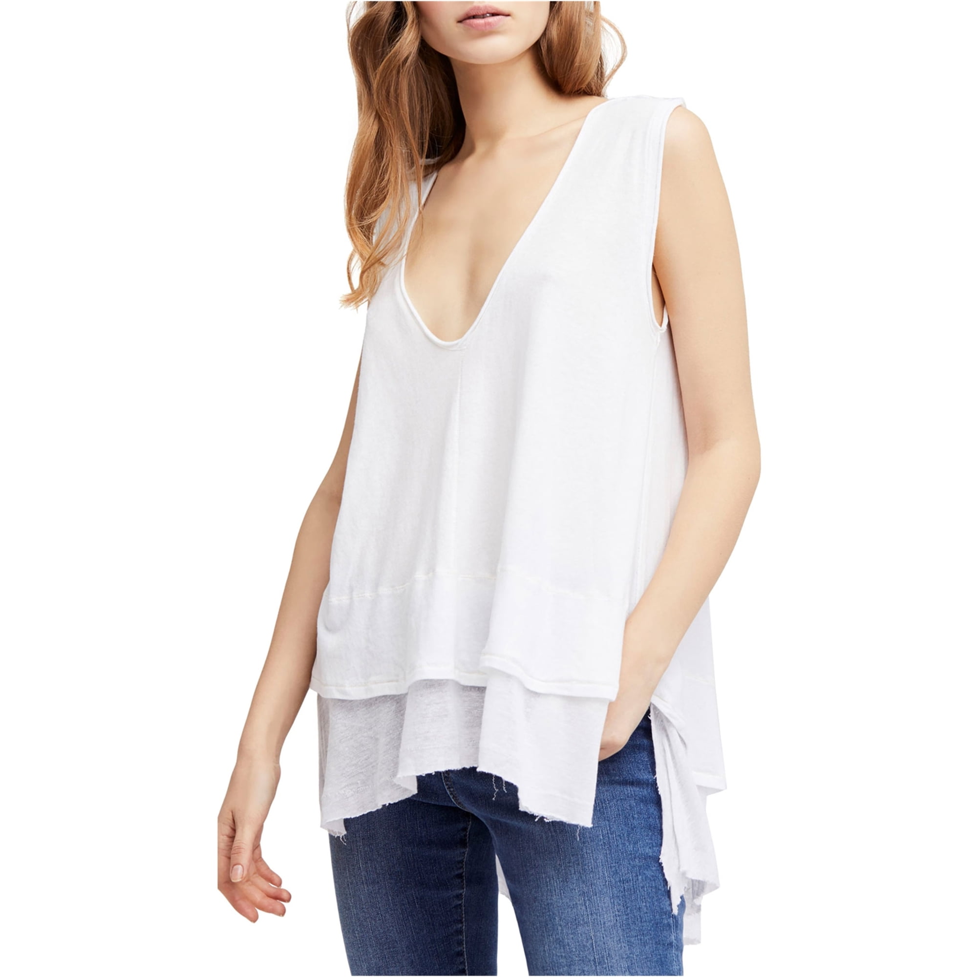 Free People Womens Peachy Distressed Tank Top - Walmart.com