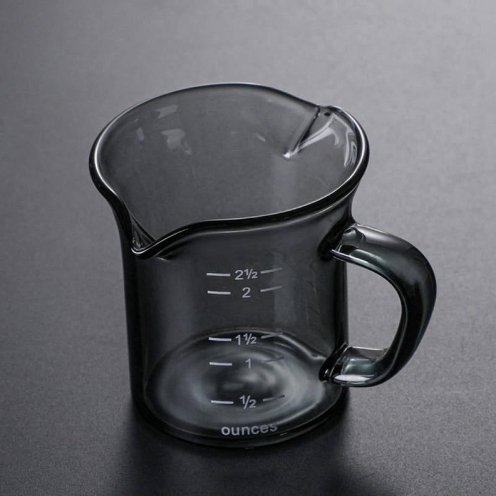Baozhu Colored Heat-resisting Glass Espresso Measuring Cup Double Mouth ...