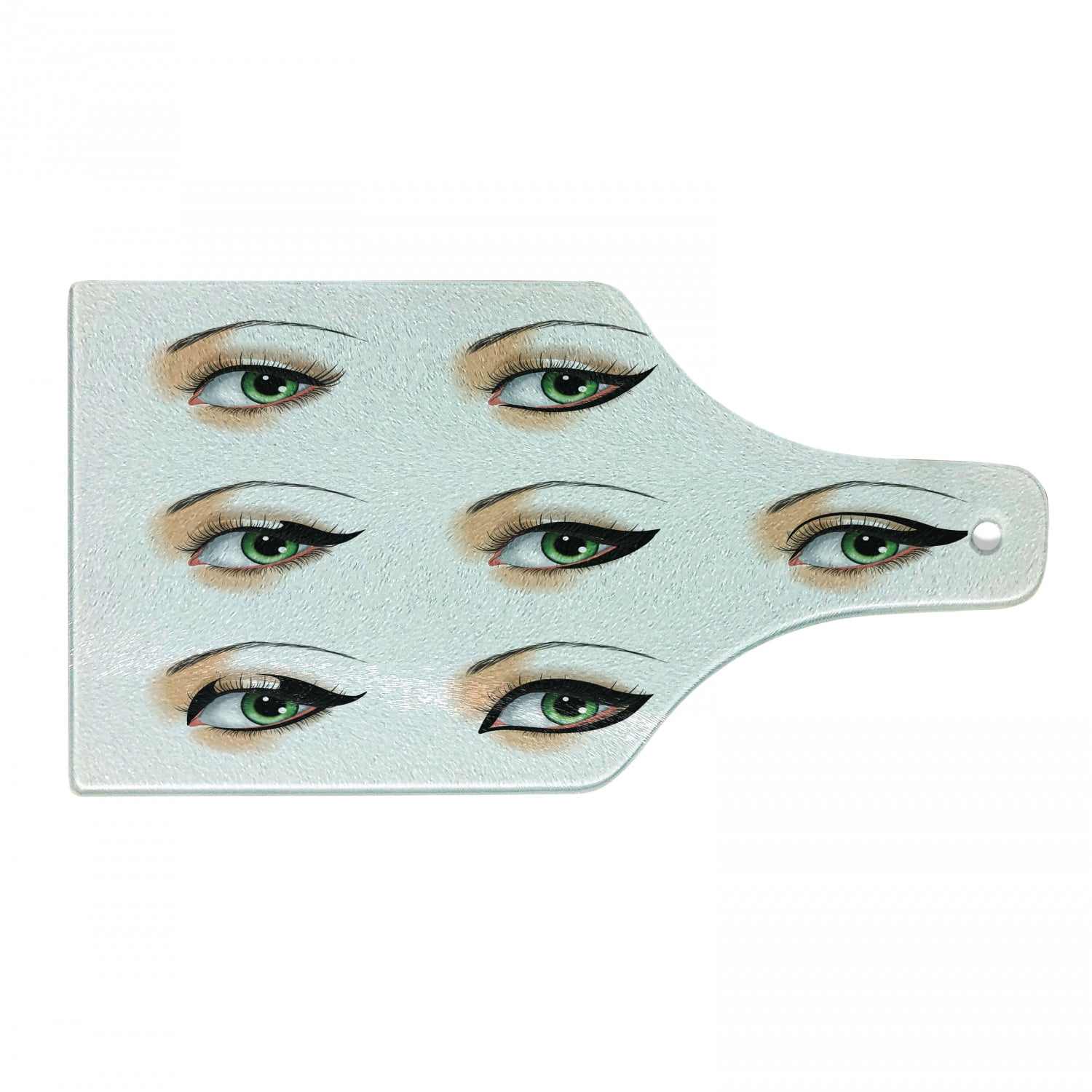 Eyebrow Cutting Board, Fashion Illustration of 9 Different Eyeliner ...