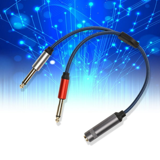 6.35mm To Dual 6.35mm Splitter Cable, Audio Convert Cable Flexible 11 ...
