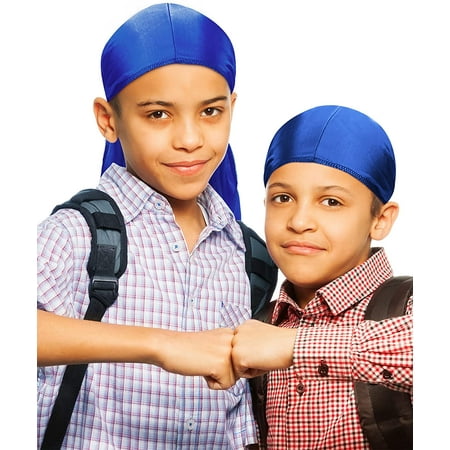 Silky Satin Baby Durags Kids Satin Durag Caps Headwraps with Long Tail ...