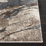 SAFAVIEH Pacific Nick Abstract Area Rug, Dark Grey/Beige, 6'7" x 6'7 ...