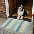 Doormat Bathroom Rugs 18x30in, Farm Wood Board Blue Gradient Non Slip ...