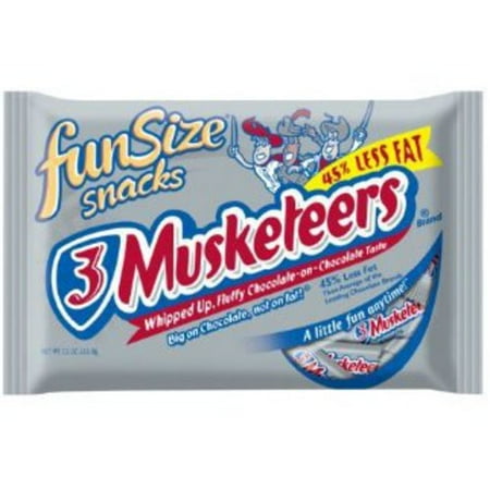 3 MUSKETEERS Chocolate Fun Size Chocolate Bars Candy Bag, 11 oz ...
