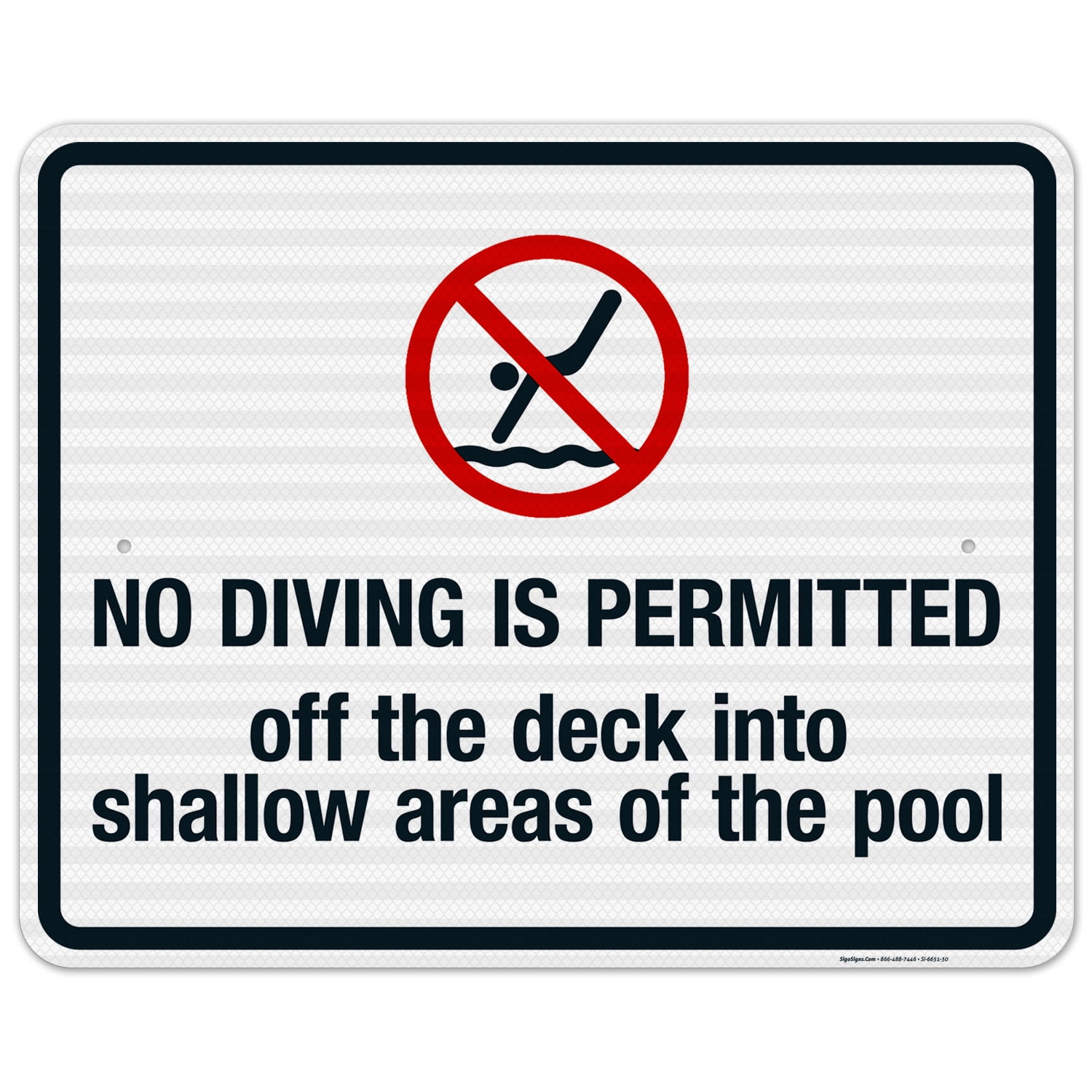 No Diving Is Permitted Sign, Pool Sign, - Walmart.com