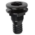 NFTIGB 1-1/4in Boat Thru Hull Connection Black Plastic Pipe Fitting for ...