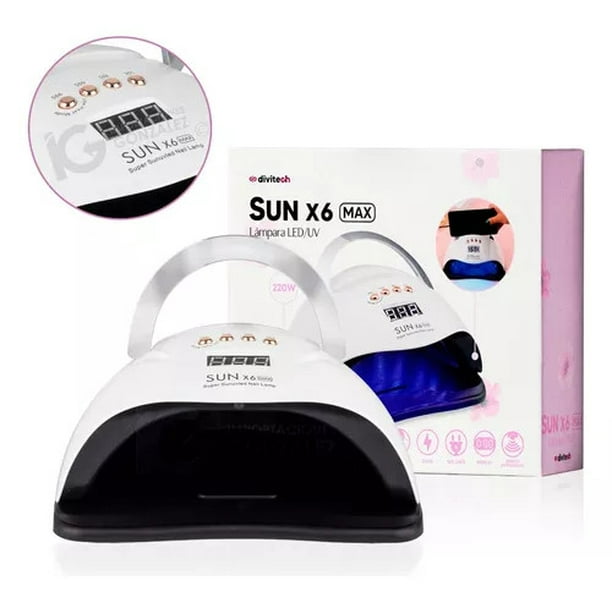 Lámpara Para Uñas Acrílico Y Gel Sun X6 Max Divitech® 220w. Divitech® Sun X6 MAX | Walmart en línea