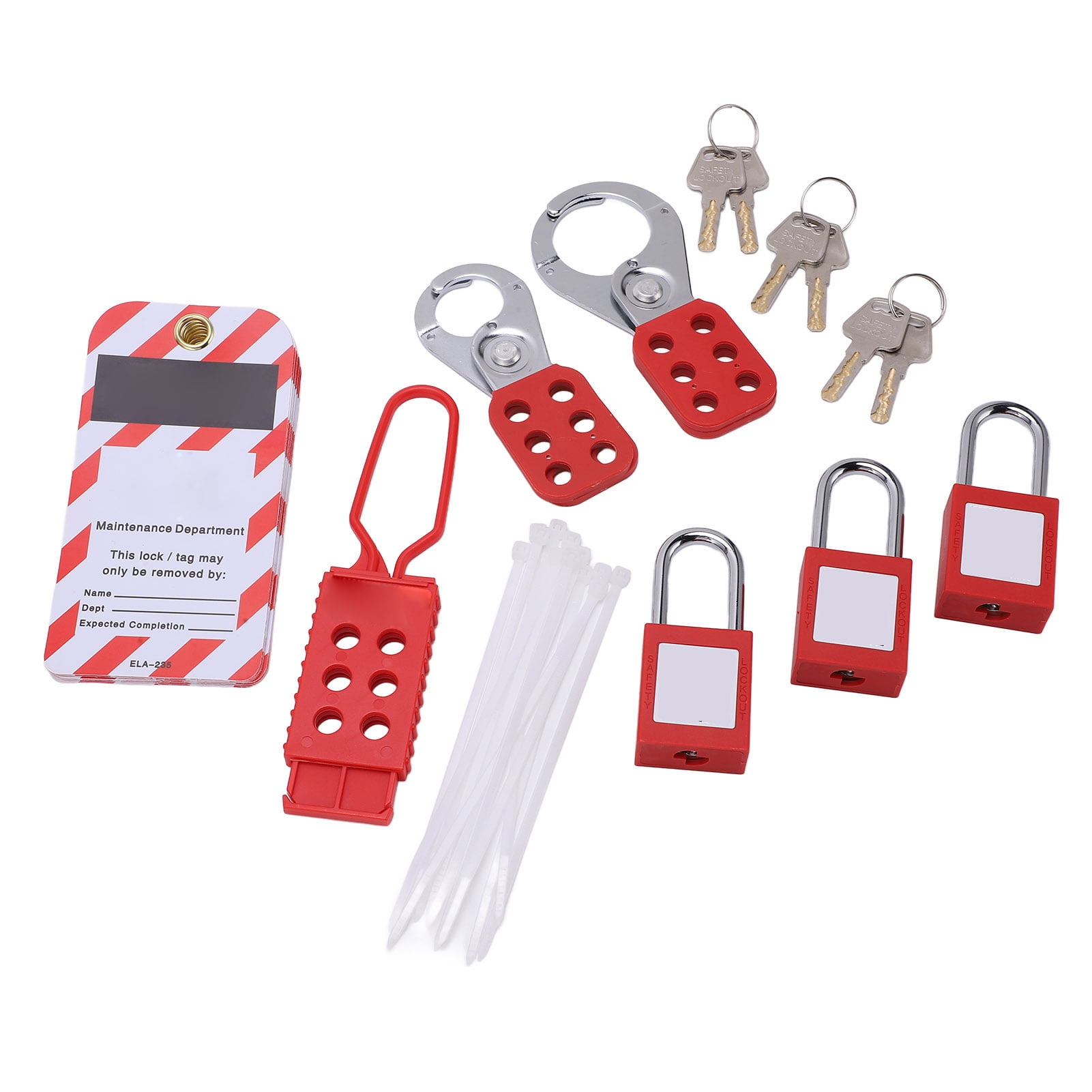 Kit De Bloqueo Y Etiquetado, Candado De Seguridad Con Cerrojo De 6 Orificios Etiqueta De Loto De ...