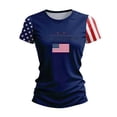250th Anniversary T-Shirt for Women - Patriotic Flag Print Short Sleeve ...