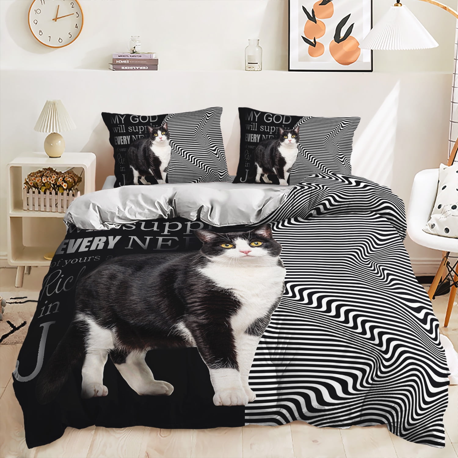 Hosima 3-Piece 3D Digital Duvet Cover With Animal Patterns, Adult And ...