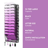 INTIGE 13-Tier Hanging File Organizer with Hooks Wall File Holder for ...
