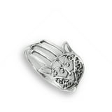 Wide Hamsa Filigree Hand of God Ring .925 Sterling Silver Band Jewelry ...