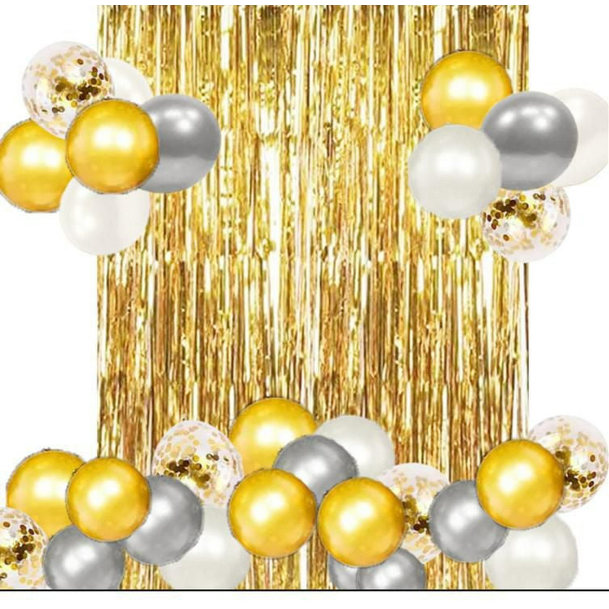 Click here for Way To Celebrate! Door Curtain Balloon Set-Silver... prices
