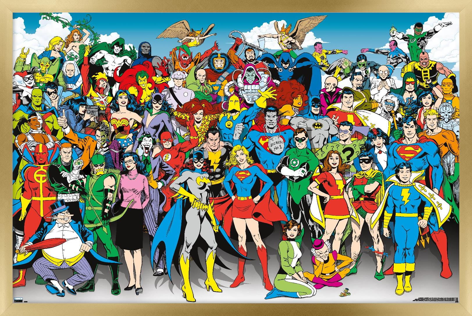 DC Comics - The Lineup Wall Poster, 14.725" x 22.375" Framed - Walmart.com