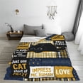 Black Cat Blanket, Unique Plaid Patterned Cat Art Soft Plush Blanket ...