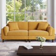 Daisy 90 inch Deep Seat Sofa Comfy Couch for Living Room Orange/2 ...