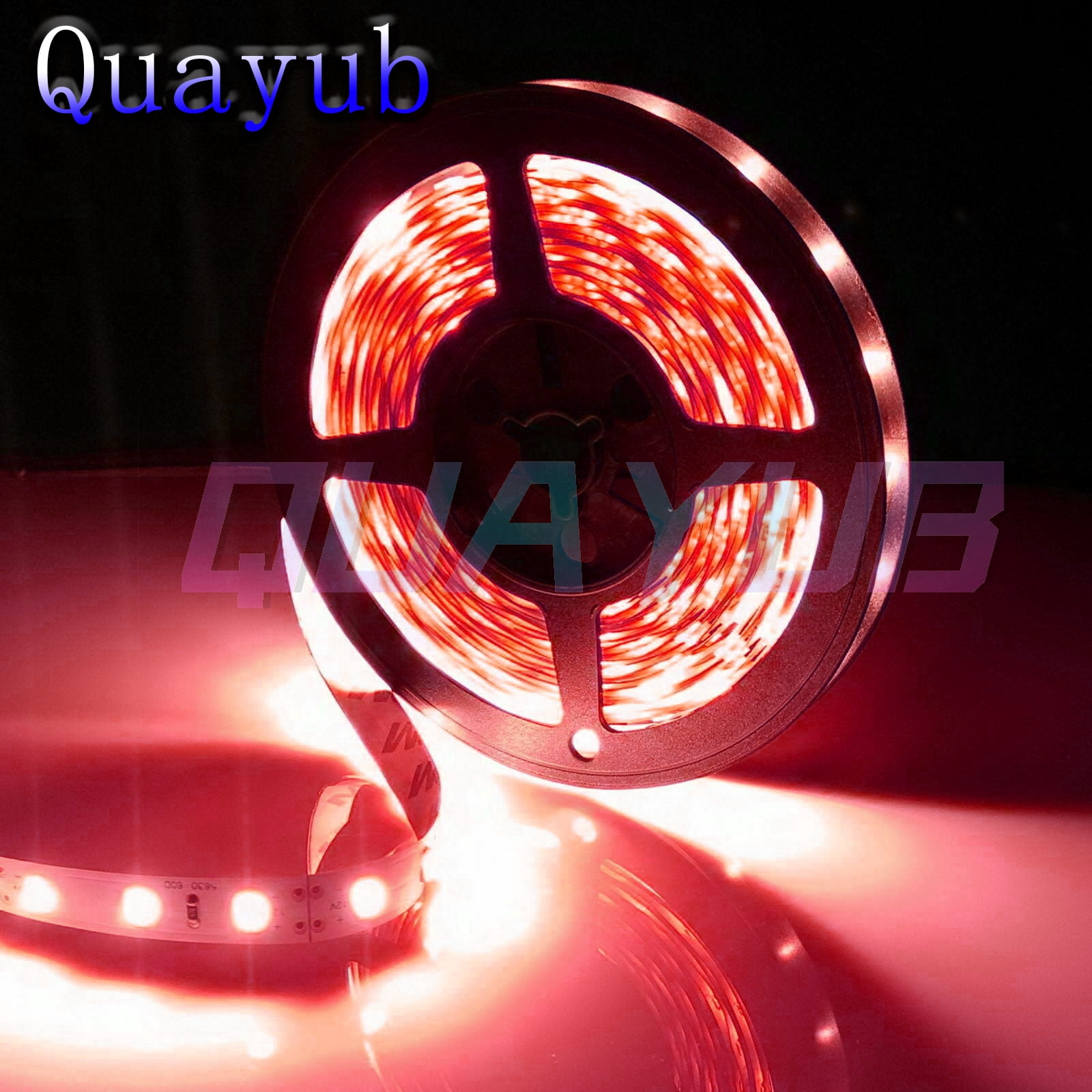 16.4ft 3528 Super Bright Red Waterproof 300 LED Strip Light DC12V Tape ...