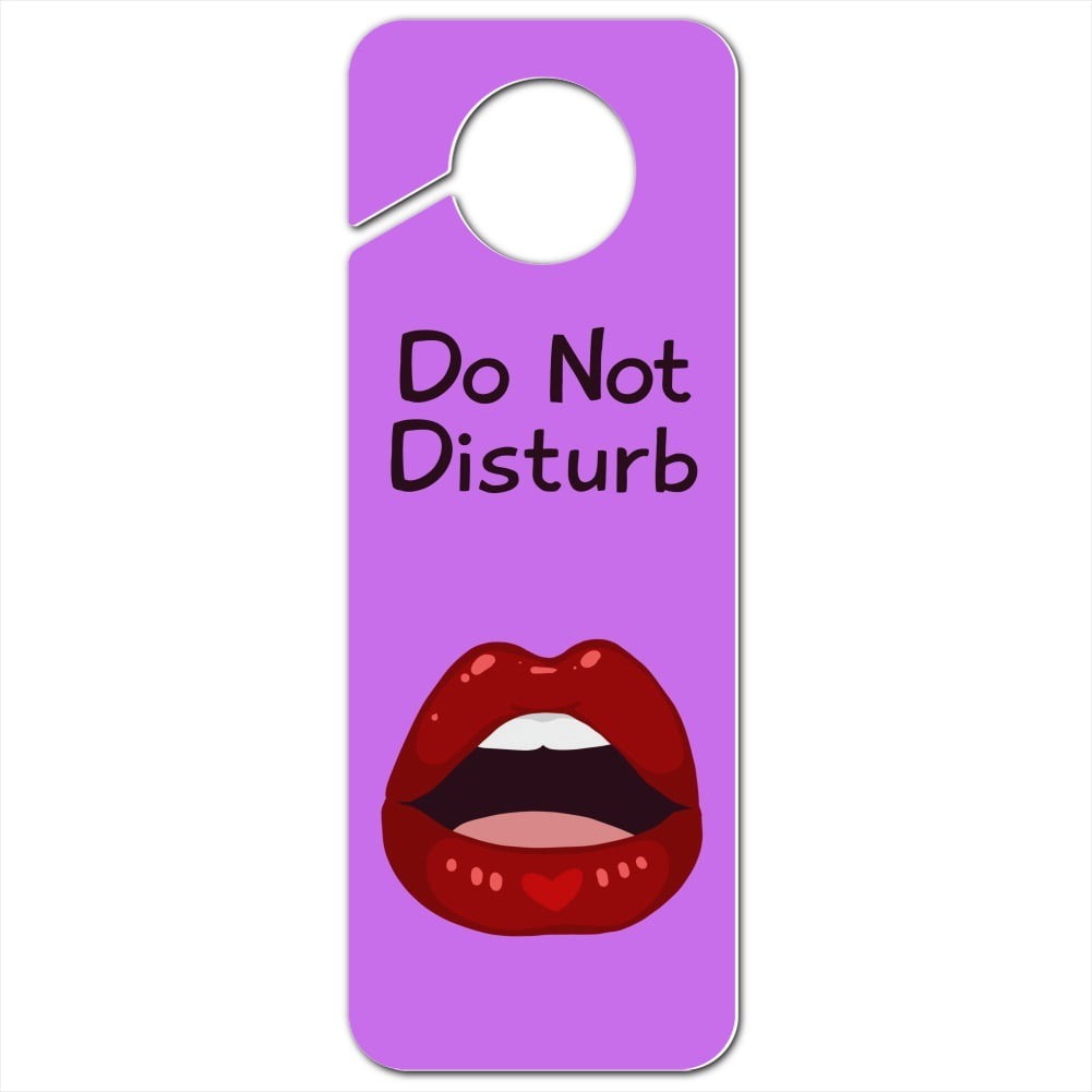 Seductive Luscious Open Mouth Lips Plastic Door Knob Hanger Sign ...