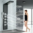 CES Matte Black Shower Tower Panel System, Stainless Steel with 5 Body ...