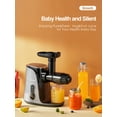 Brewsly Quiet Juicer Machine, Easy to Clean Slow Masticating Extractor ...