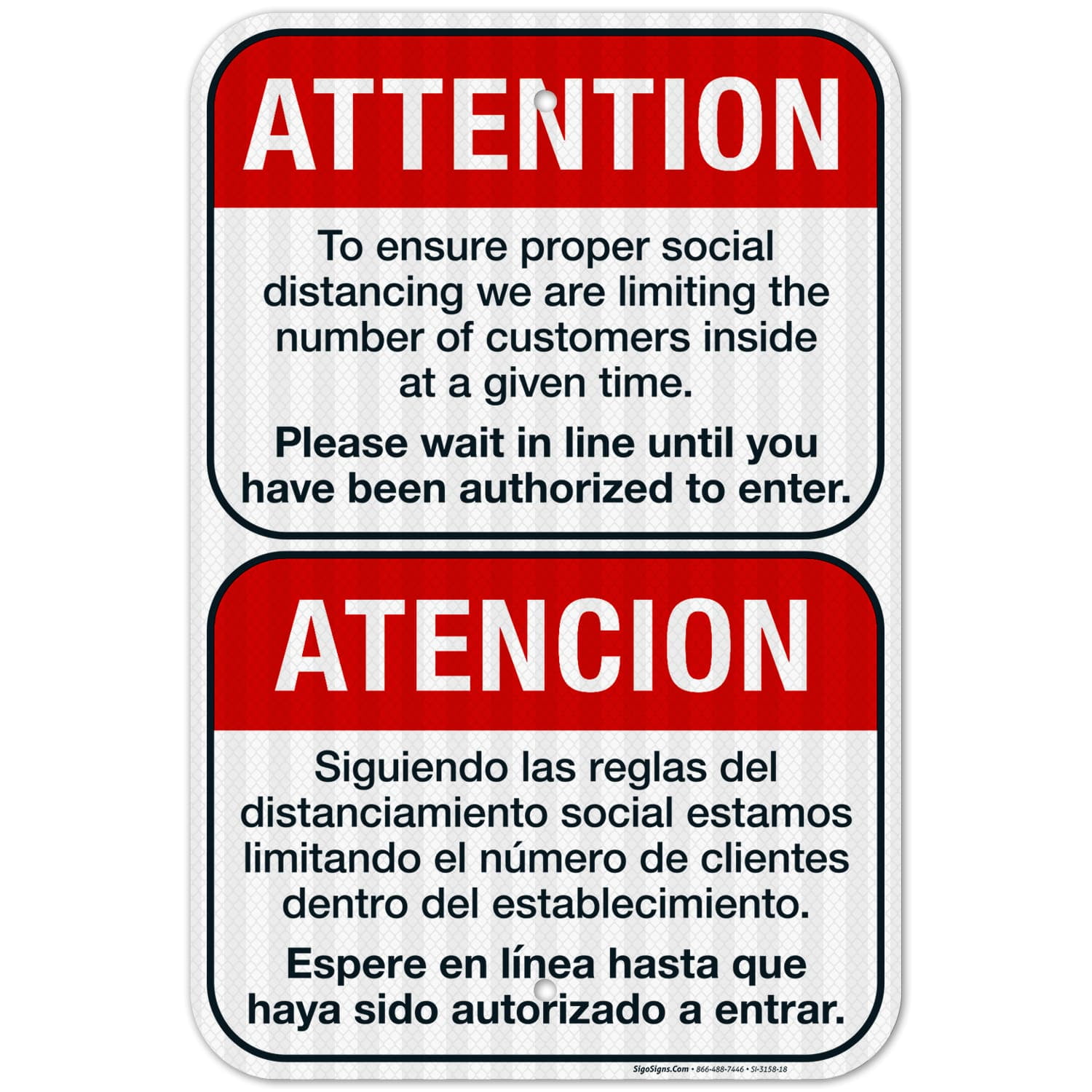 Bilingual Social Distancing Sign, Social Distance Sign, English Spanish ...