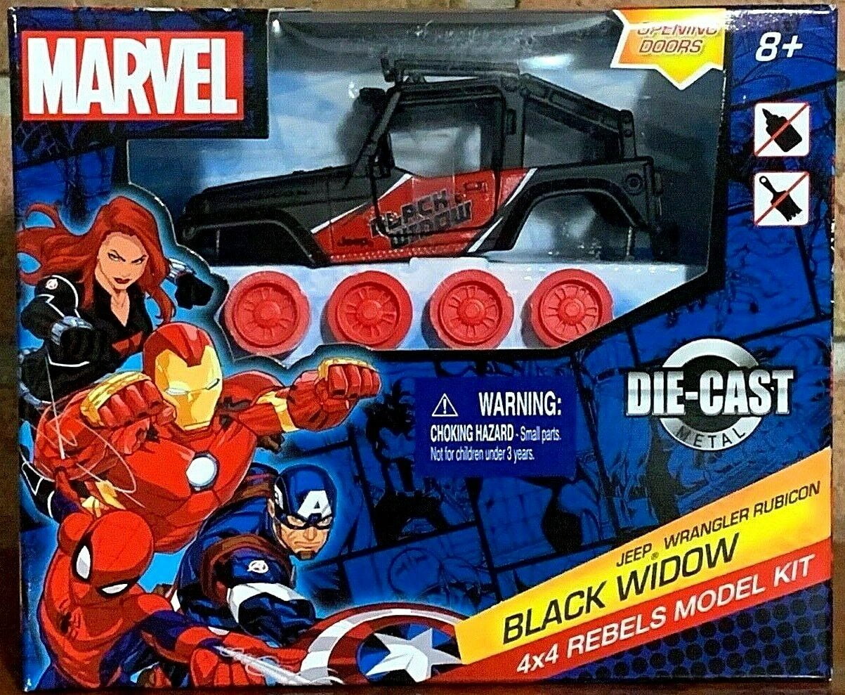 Marvel Jeep Wrangler Rubicon BLACK WIDOW 4x4 Rebels Model Kit! Die-Cast ...