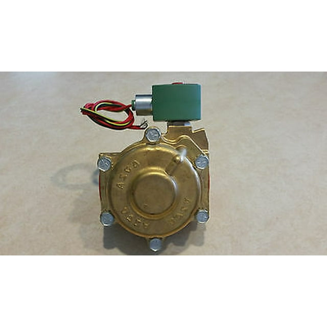 Asco 8210G100 120/60,110/50Vac 2" Npt. 2-Way N.C. Brass Solenoid Valve ...