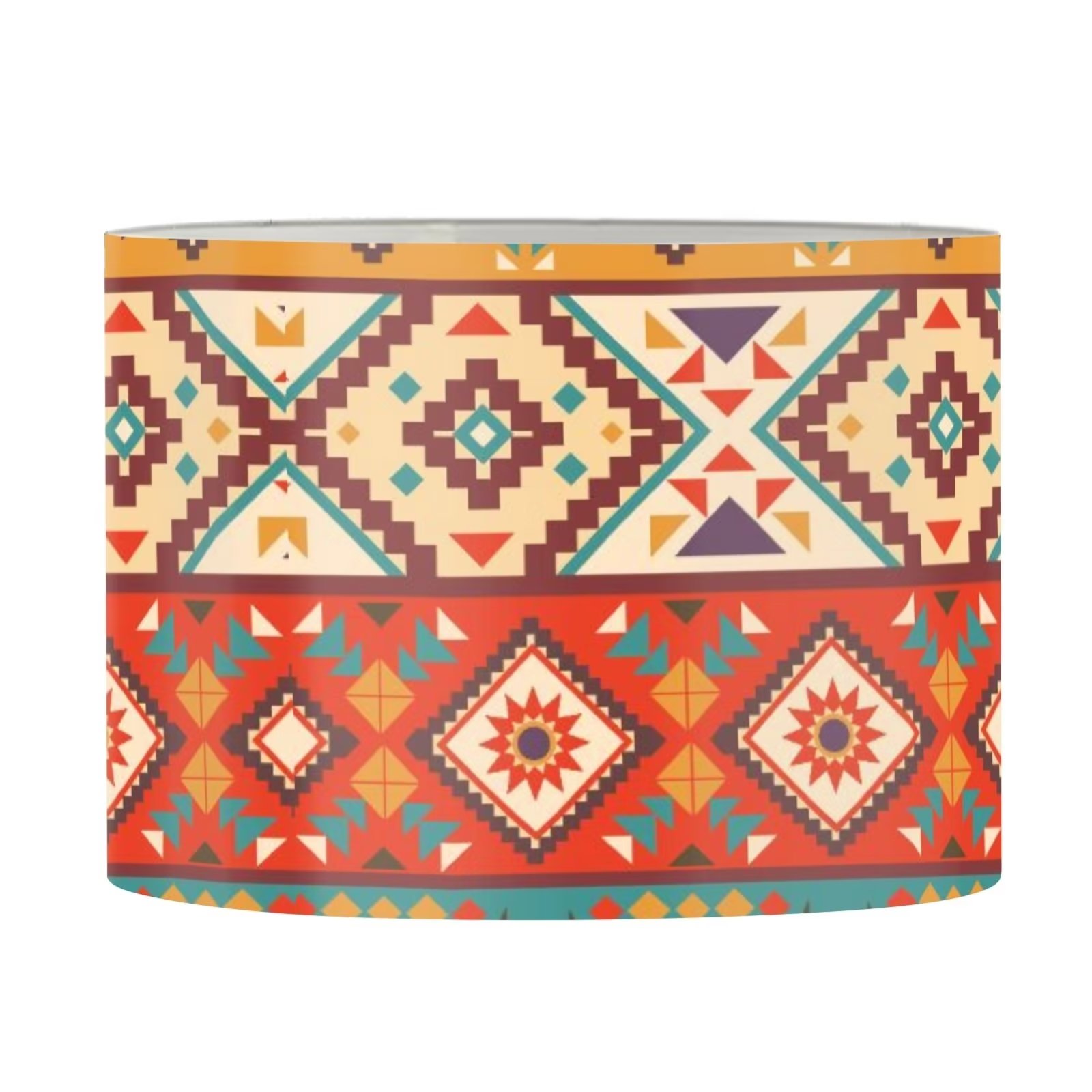 NETILGEN Drum Lampshade Aztec Tribal Cylinder Lampshades for Kids Room ...