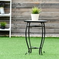 Costway Side Metal Patio Furniture - Outdoor Indoor Accent Plant Stand ...