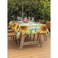 60x120 Inch Outdoor Tablecloth with Umbrella Hole Zipper Rectangle ...