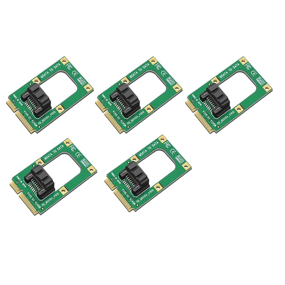 5 Pcs MSATA To SATA Converter Card Mini SATA To 7 Pin SATA Extension 5-pcs-msata-to-sata-converter-card-mini-sata-to-7-pin-sata-extension