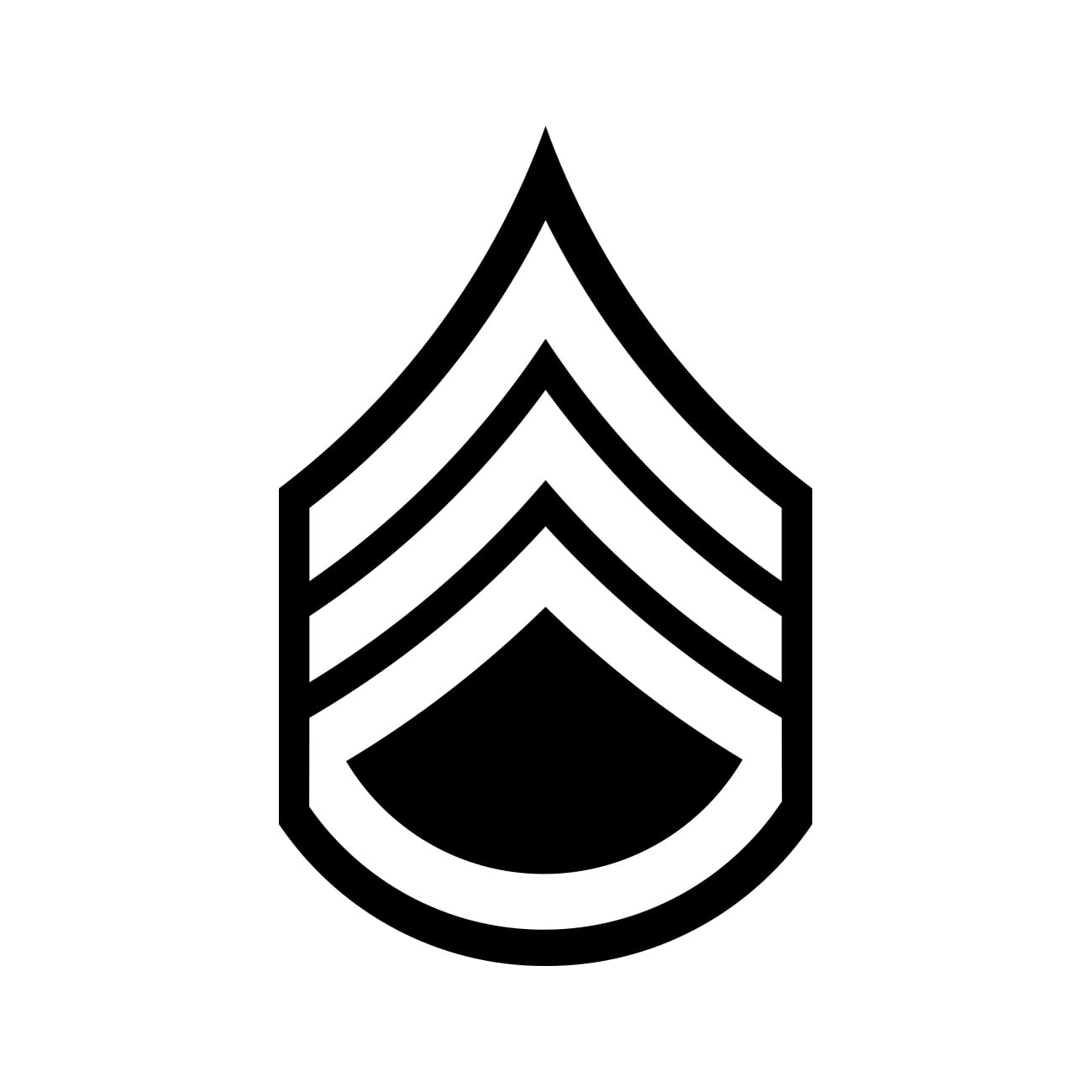 E-6 Staff Sergeant Rank Sticker Decal Die Cut - Self Adhesive Vinyl ...