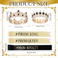 12 Pcs Prom Crown and Sash Set, King and Queen Tiara Rhinestone Crown ...