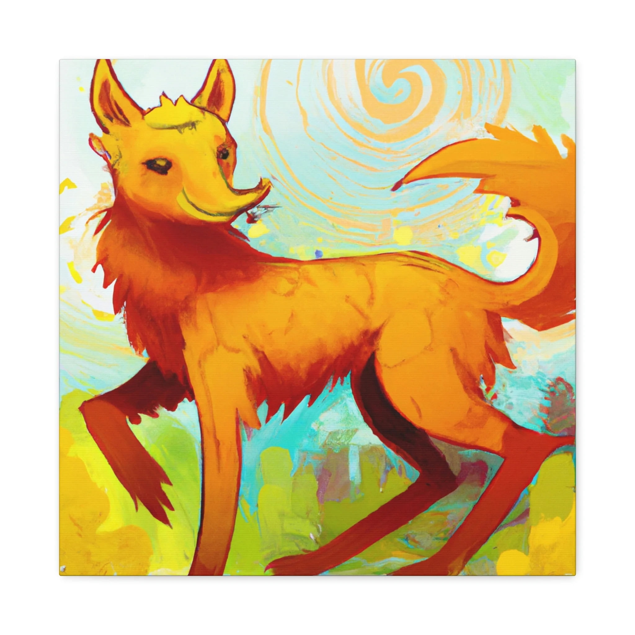 Dhole in Art Nouveau - Canvas - Walmart.com