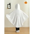 1-6T Toddler Girls Boys Ghost Cape Costume Kids Baby Halloween Hooded Cloak Party Trick-or ...