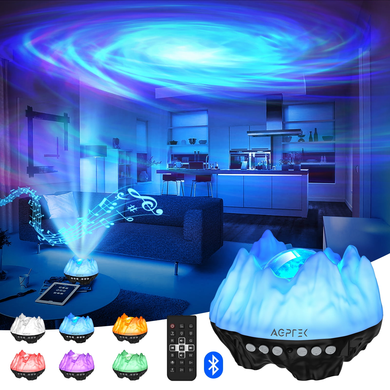 Buy Northern Lights Projector, AGPTEK Snow Mountain Night Light ...