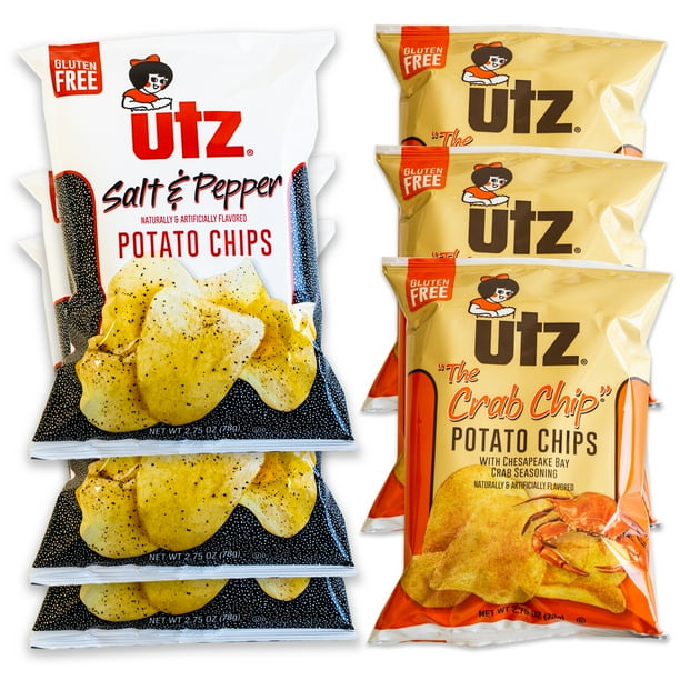 Utz Crab Potato Chip (3, 2.75oz bag) - Variety Pack - Utz Salt and ...