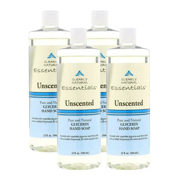 Clearly Natural Liquid Glycerine Unscented Hand Soap 32 oz ( 4 Pack ...