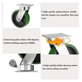6"x2" Super Heavy Duty Casters,Kingpinless Polyurethane Casters Wheel ...