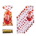 TETOU 100pcs Valentine's Day Candy Treat Bags Cellophane Gift Snack Bag ...