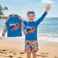 Big Boys Swimwear Sets Long Sleeve Rash Guard Trunks Upf 50 Sun Pool ...