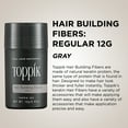 Toppik Hair Building Fibers, Gray, 12g | Thicker, Fuller Hair | For Men ...