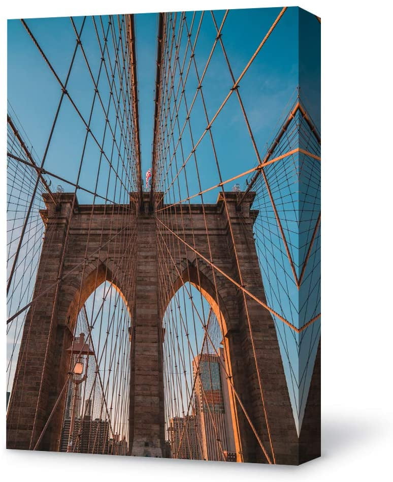 Idea4wall Modern Canvas Wall Art Brooklyn Bridge Canvas Prints for Home ...