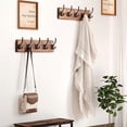 Wall Mounted Coat Rack: Patented, Heavy-Duty, 17.4" Long 5-Double-Hooks ...