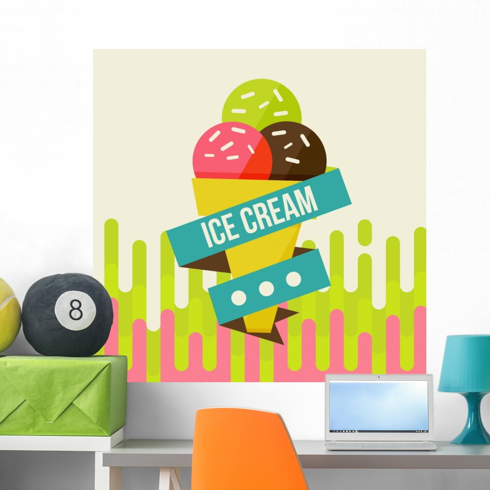 Ice Cream Wall Mural by Wallmonkeys Peel and Stick Graphic (36 in H x ...