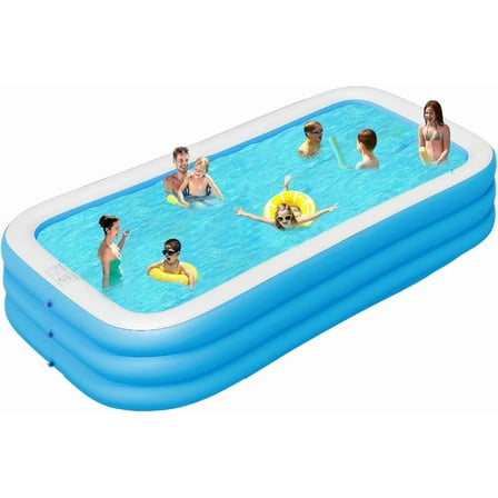Large Inflatable Pool for Adults, 145" X 74" X 22" Oversized Thickened ...