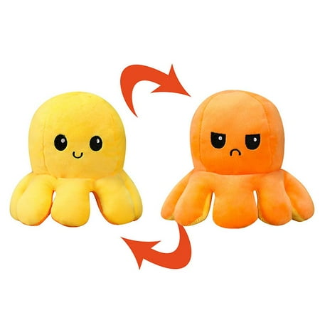 SINMI Reversible Octopus Plushie Octopus Plush Animal Mood Toy Double ...