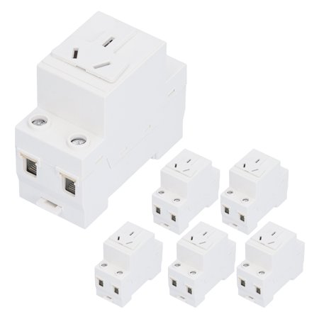 Din Rail Mounted Outlet, AC30-10163 3 Terminal Modular Socket 10-16A Brass Wire For Distribution ...