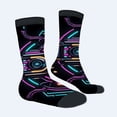 Futuristic Cyberpunk Socks 2 Pairs of Unisex Mixed Color Socks with ...