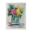 Trademark Fine Art 'Purple Rose' Canvas Art by Wendra - Walmart.com